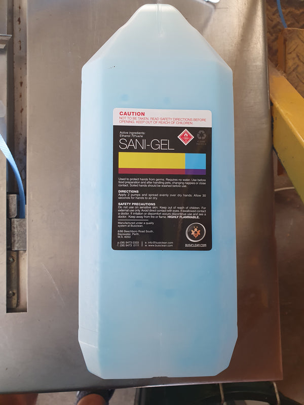 A391 - SANIGEL Hand Sanitising Gel. Alcohol hand wash. - Busiclean